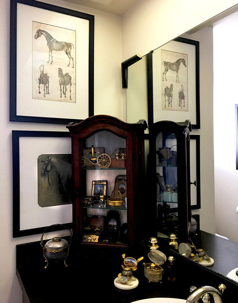 Antique French c.1790 Copper Plate Intaglio Print, Skeleton of a Horse ...