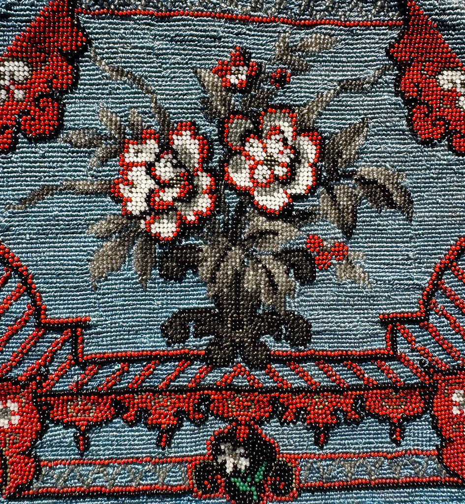 Antique Victorian Era Beadwork Tea Cozy Needlework Panels for Decorato ...