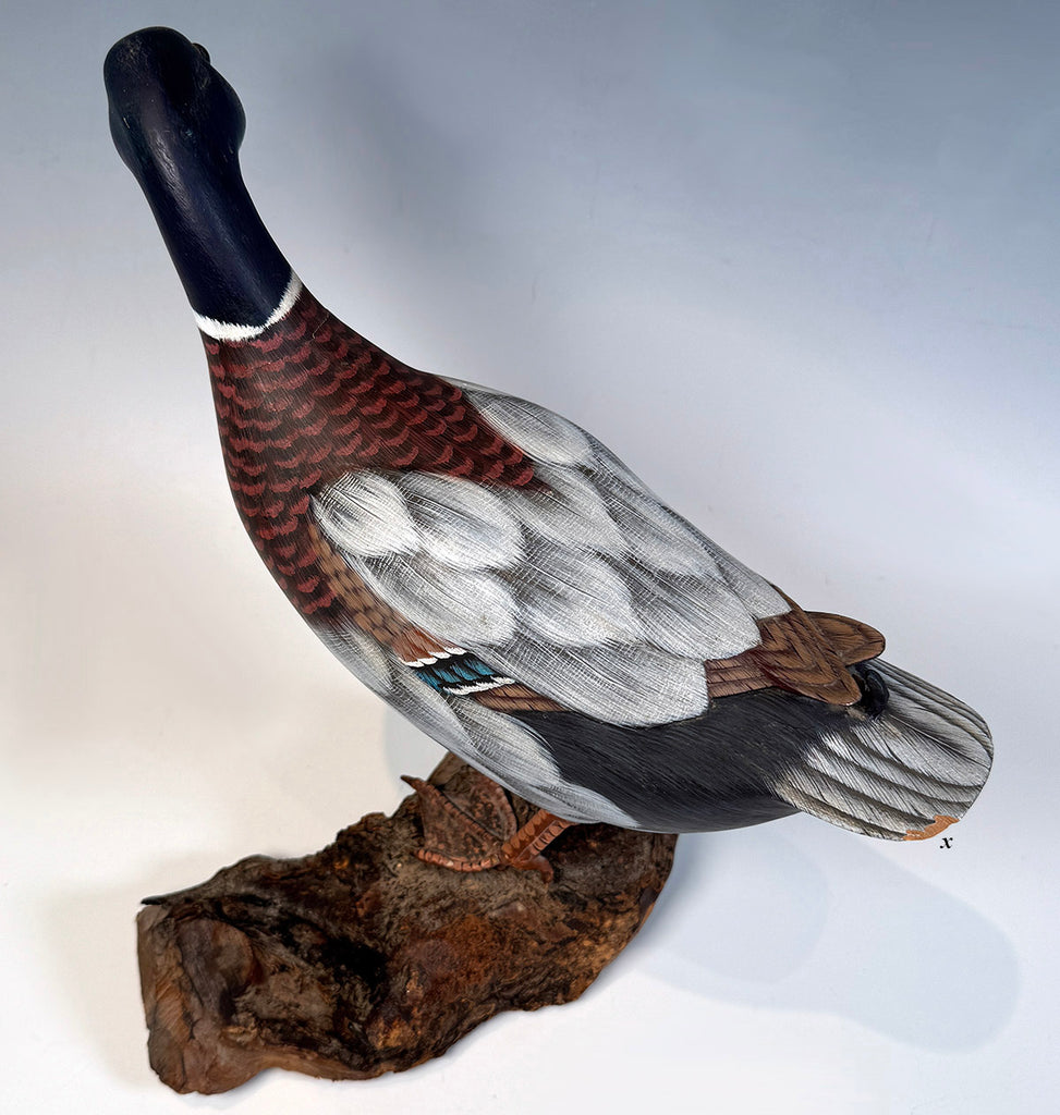 Stunning Vintage Hand Carved and Hand Painted Mallard Duck, 40+ Years ...