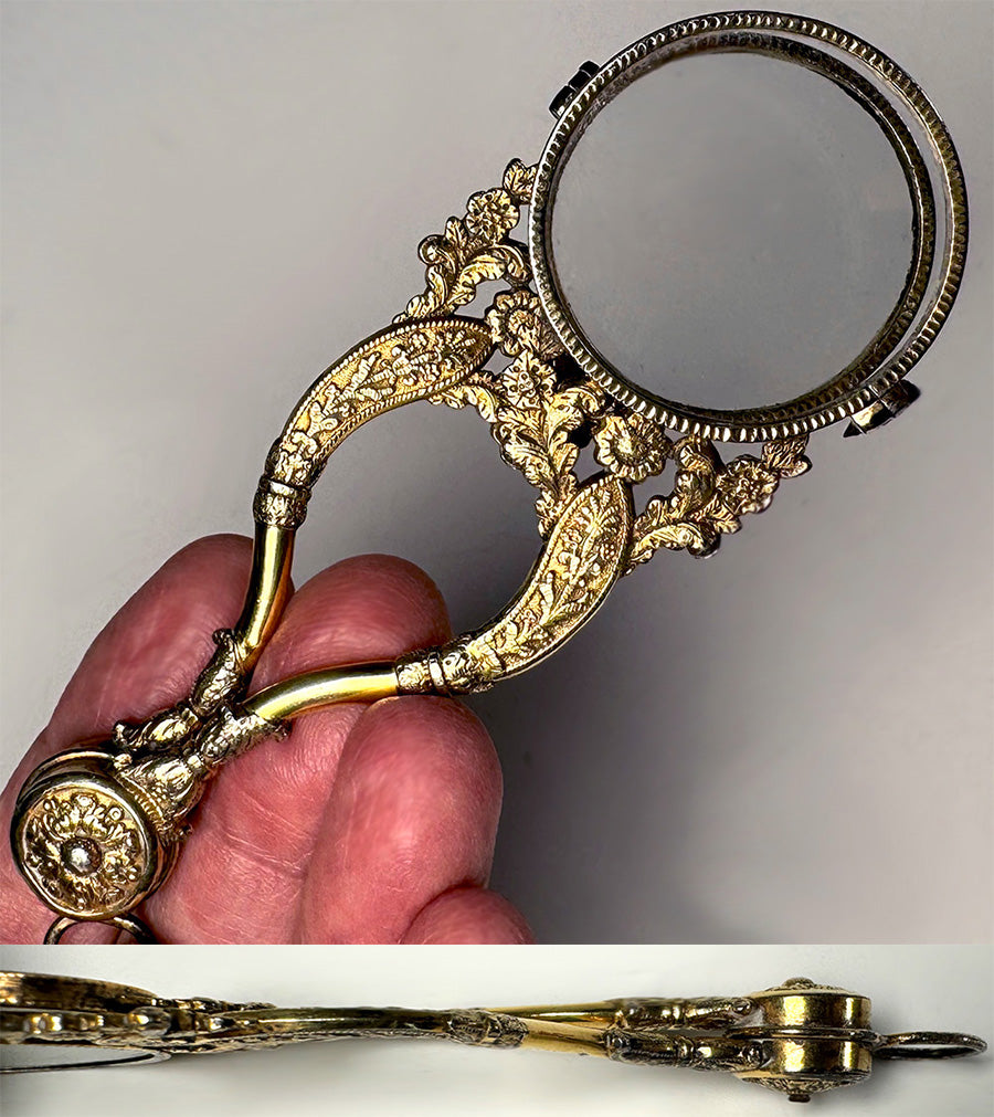RARE Antique 18th Century Hinged Double Lorgnette Opera Glass Pendant ...
