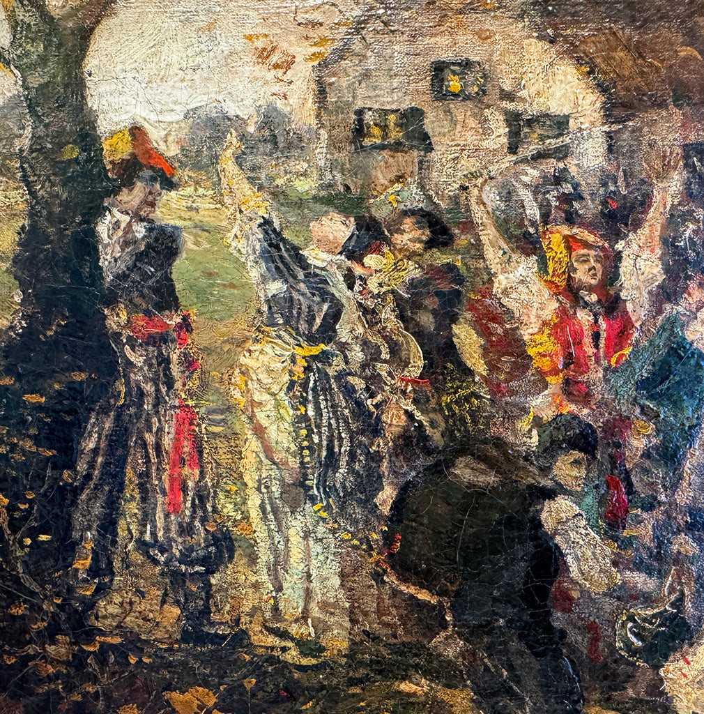 Antique Impressionist Oil Painting on Board by Well Listed Artist Fran ...