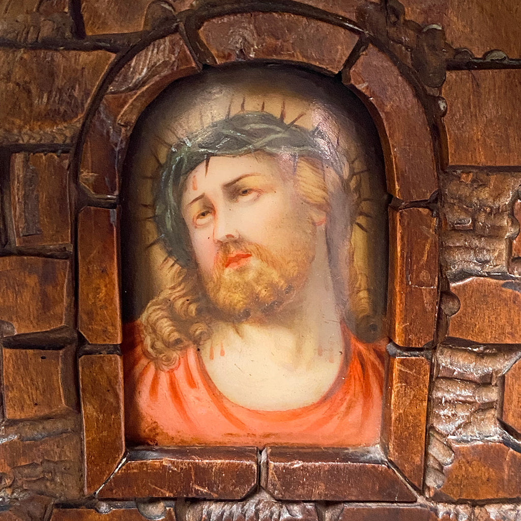 Antique Black Forest 11" Holy Water Font, a Medieval Style Tomb or Wat ...