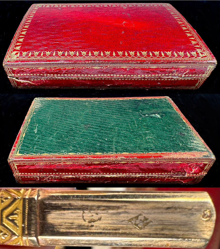 Stunning c.1810 Antique French Palais Royal 18k Gold Sewing Tools, Per ...