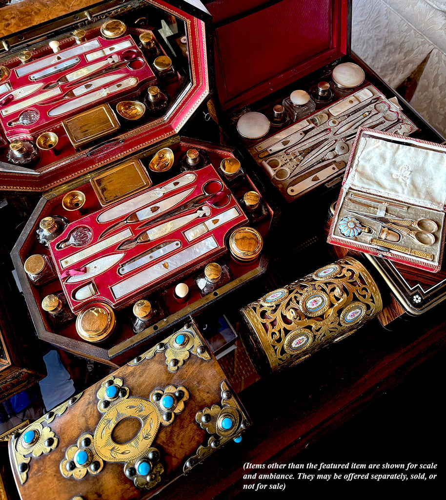 Stunning c.1810 Antique French Palais Royal 18k Gold Sewing Tools, Per ...