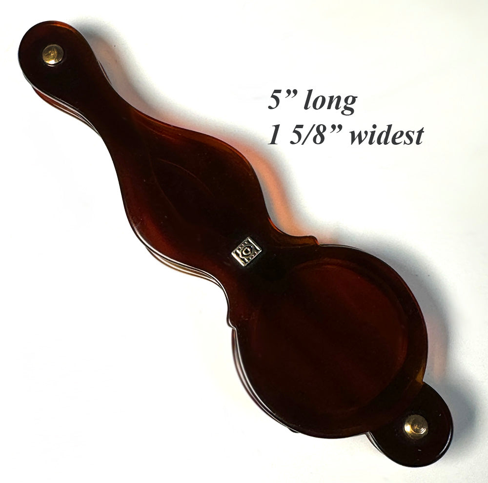 Large Antique French Lorgnette 2, Tortoise Shell with 18k Gold, Pendan ...