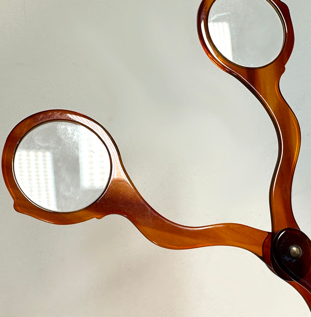 Large Antique French Lorgnette 2, Tortoise Shell with 18k Gold, Pendan ...