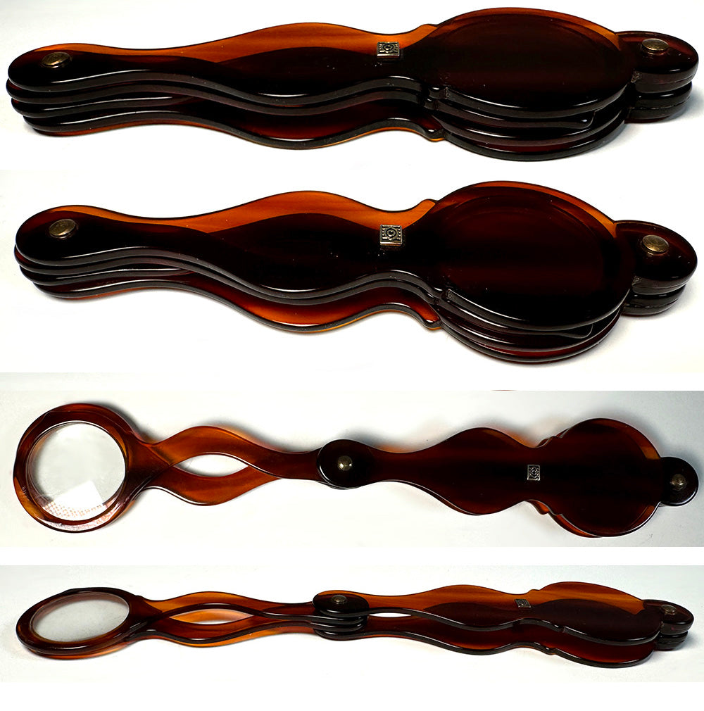 Large Antique French Lorgnette 2, Tortoise Shell with 18k Gold, Pendan ...