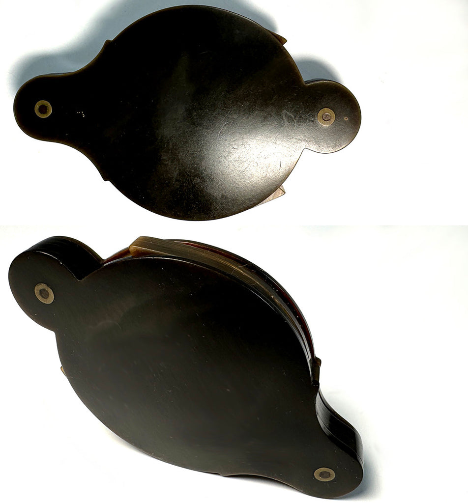 Large 4" Antique French Folding Magnifying Glass in Fine Horn Frame or ...