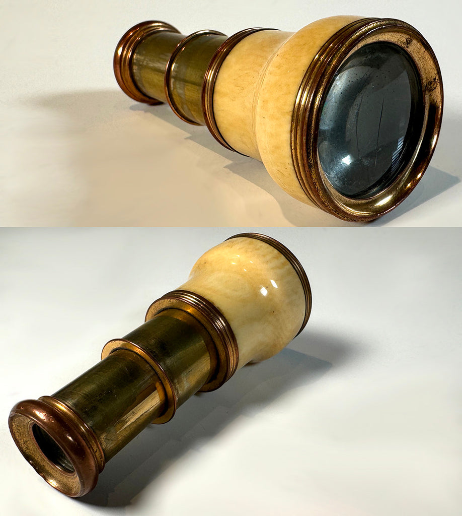 Petite Antique French 2-Draw Telescope Monocular, Opera Glass with Ivo ...