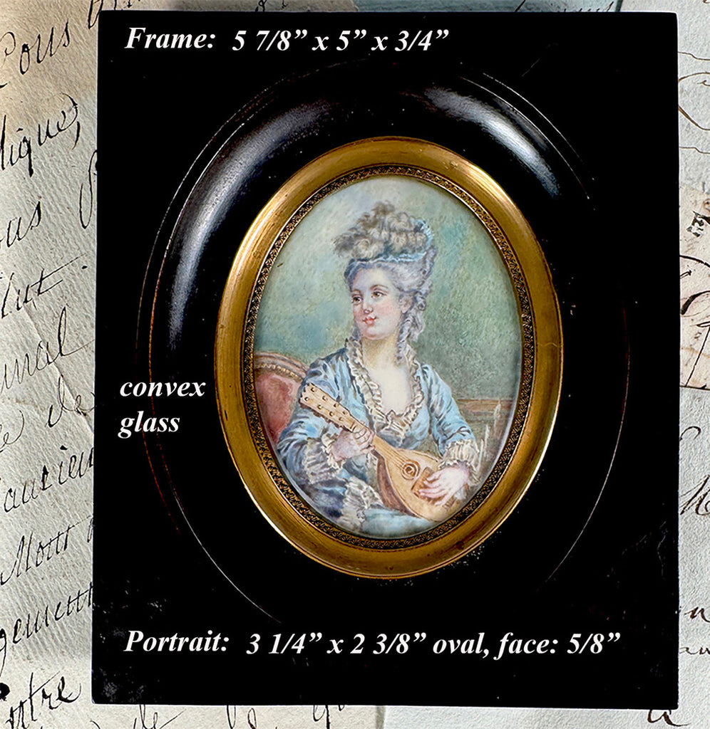 Antique French Portrait Miniature, Early 19th Century, a Beautiful 18t ...