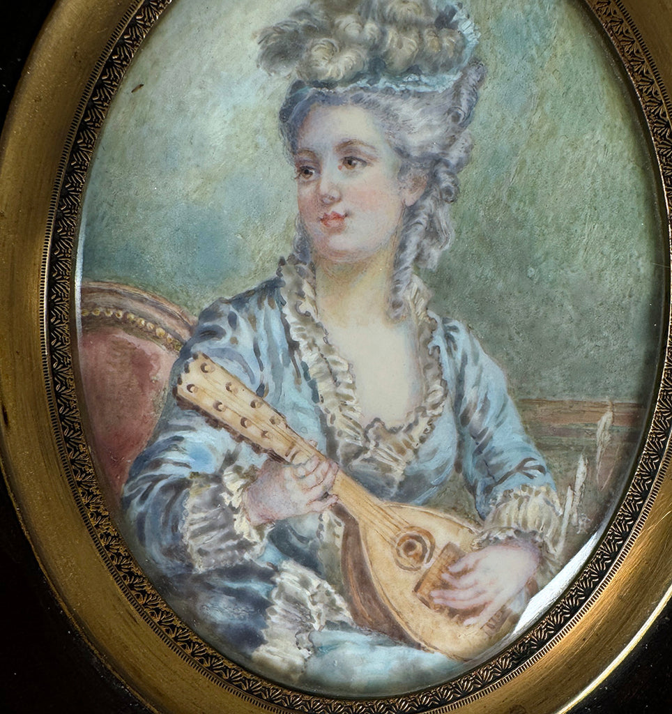 Antique French Portrait Miniature, Early 19th Century, a Beautiful 18t ...