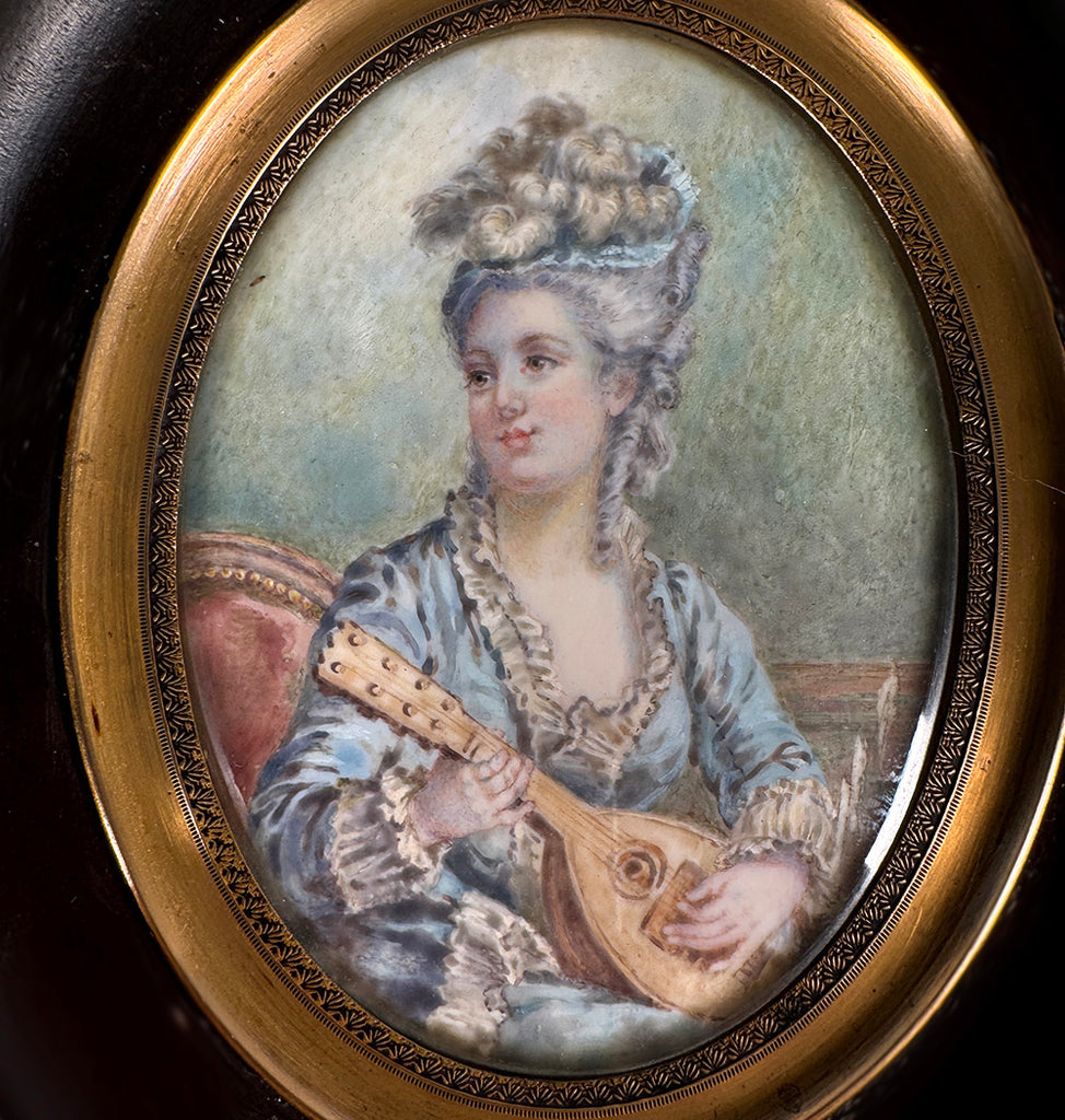 Antique French Portrait Miniature, Early 19th Century, a Beautiful 18t ...