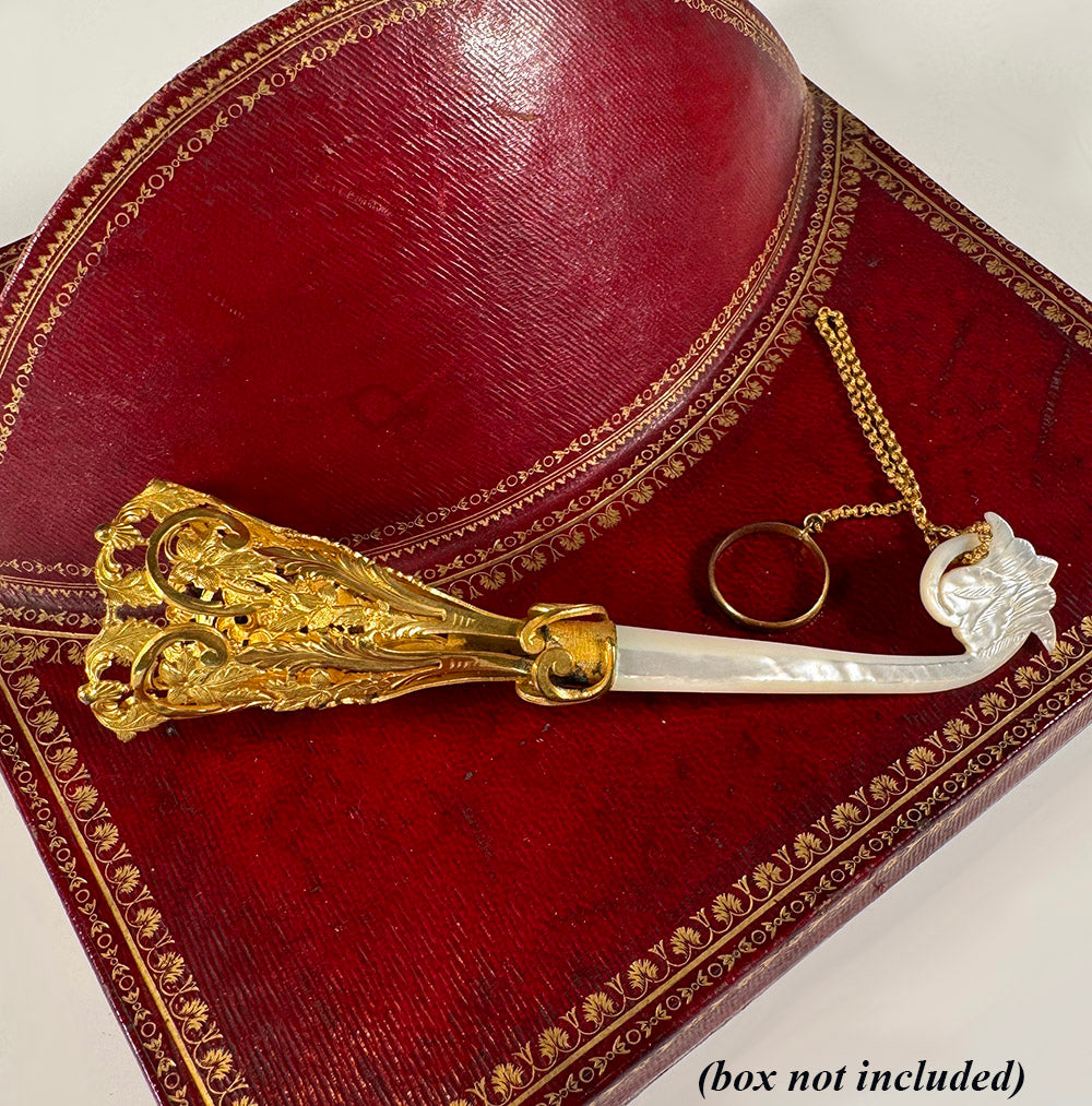 Antique French mid 19th Century Posey Holder, Tussie-Mussie, Bouquet w ...