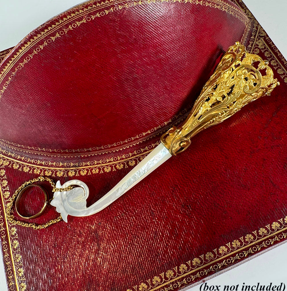 Antique French mid 19th Century Posey Holder, Tussie-Mussie, Bouquet w ...