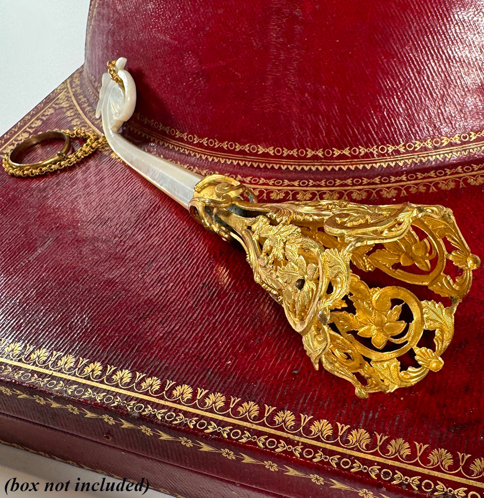 Antique French mid 19th Century Posey Holder, Tussie-Mussie, Bouquet w ...