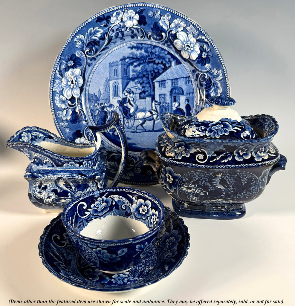 RARE Antique Early 1800s CLEWS plate. "Doctor Syntax taking Possession ...