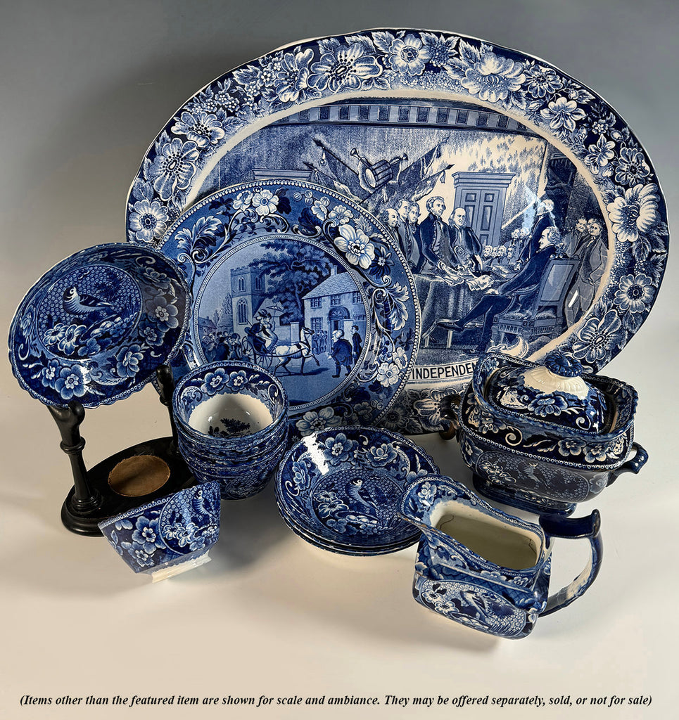 RARE Antique Early 1800s CLEWS plate. "Doctor Syntax taking Possession ...