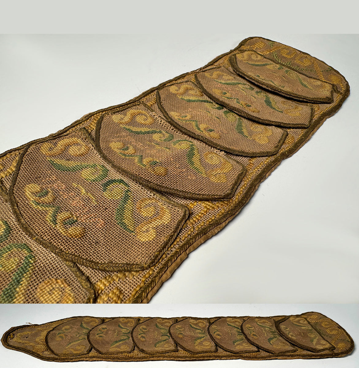 Rare Antique 1700s French Wall 7 Pocket Weekly Calendar, Silk Embroide ...