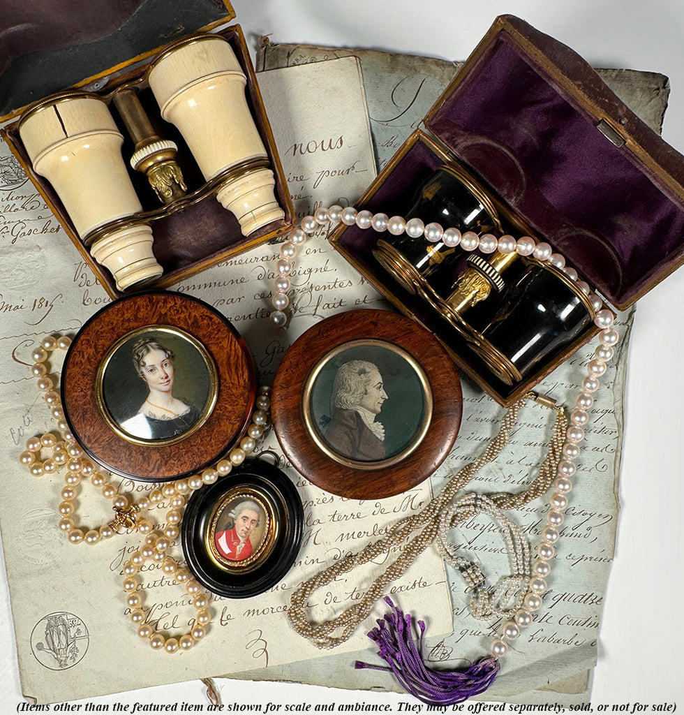 Fine Early 1800s French Portrait Miniature Snuff Box, Portrait of a Be ...