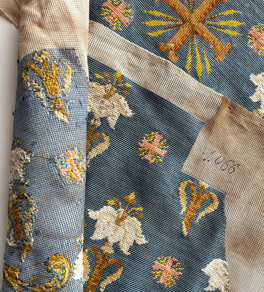RARE Find! Antique French Silk Needlepoint Panels to Upholster an Anti ...