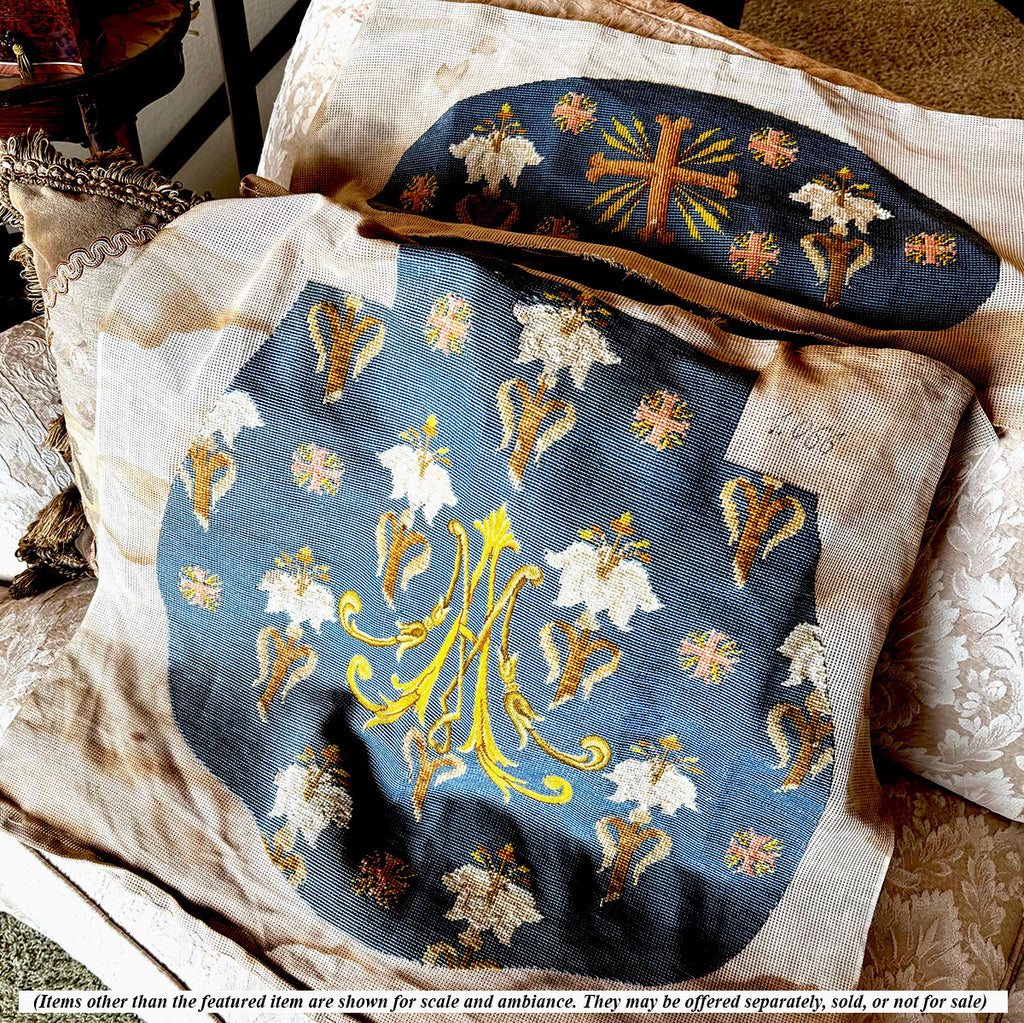 RARE Find! Antique French Silk Needlepoint Panels to Upholster an Anti ...