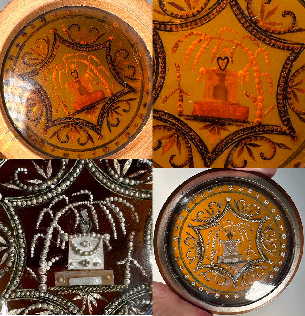 Antique French 18th Century Georgian Era Seed Pearl and Horn Snuff Box ...