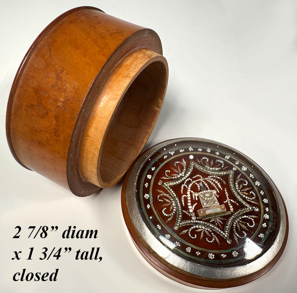 Antique French 18th Century Georgian Era Seed Pearl and Horn Snuff Box ...