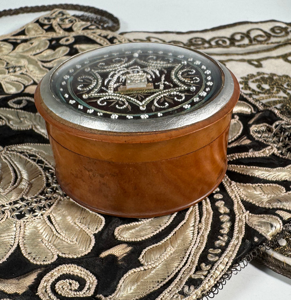 Antique French 18th Century Georgian Era Seed Pearl and Horn Snuff Box ...