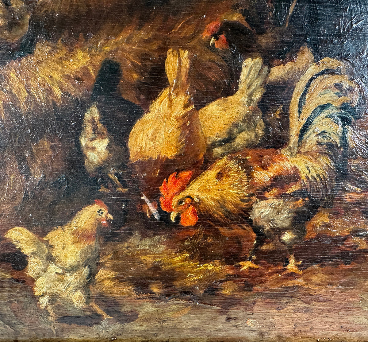 Fine Antique Impressionist Oil Painting in 35.3" x 30.5" Frame, Appeal ...