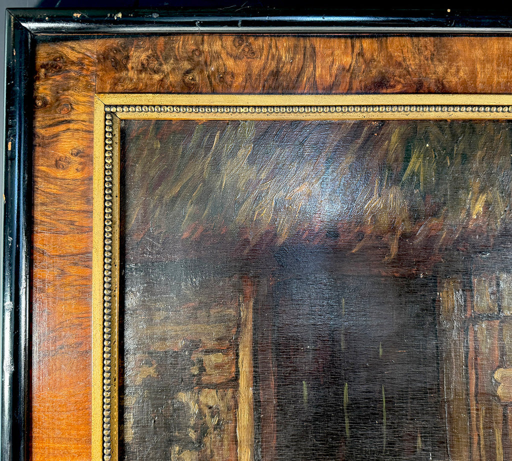 Fine Antique Impressionist Oil Painting in 35.3" x 30.5" Frame, Appeal ...