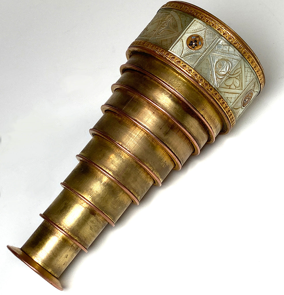 V RARE Antique French Palais Royal 8-Draw Opera Glass, Telescope, 18k ...