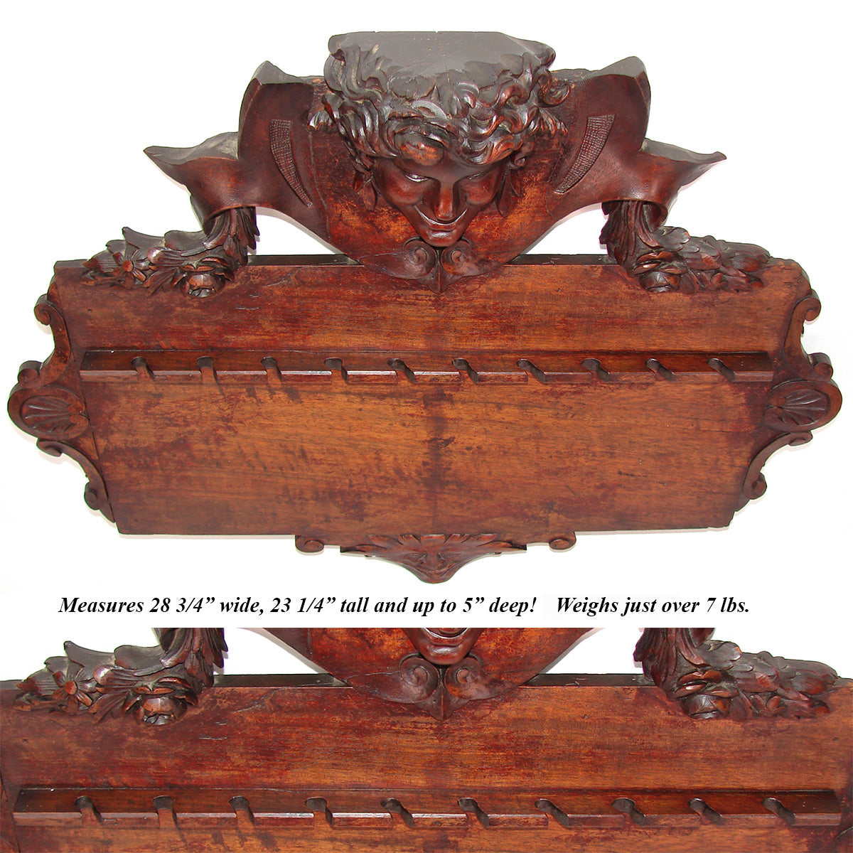 Lg Antique Victorian Era 30" Carved Wall Panel, Long Stem Pipe Display ...
