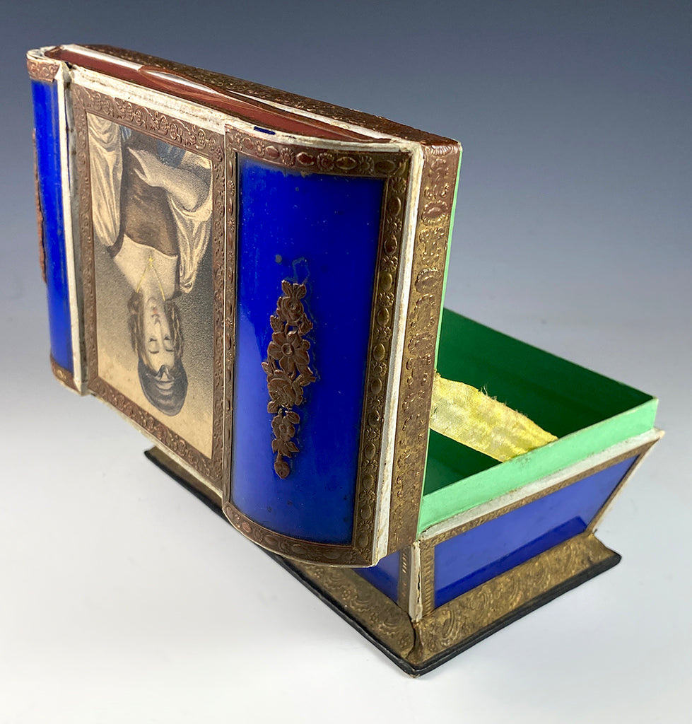Antique French Chocolatier's Presentation Box, Glass and Paper, c.1810 ...