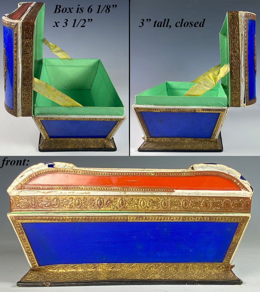 Antique French Chocolatier's Presentation Box, Glass and Paper, c.1810 ...