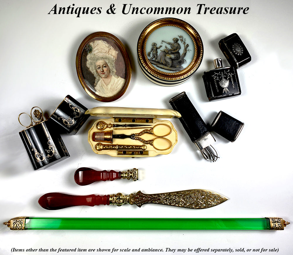 Rare Antique French Wax Seal, Paper Knife or Letter Opener, Vermeil Bl ...