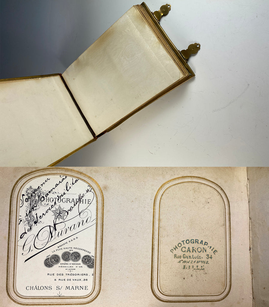 Antique French Napoleon III Photo Album, Kingwood, Ornate, Full of Car ...
