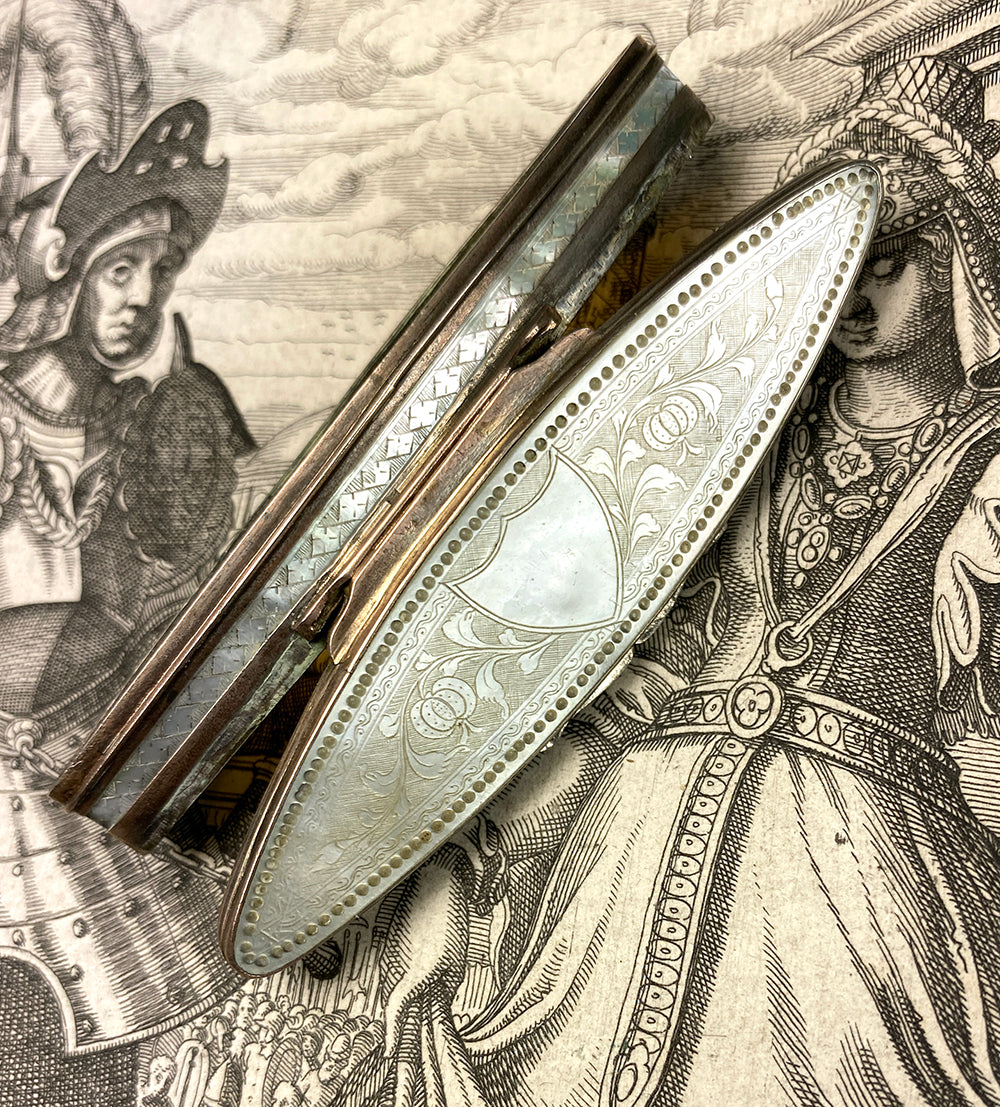 Antique 18th Century French Patch Box, Navette Toothpick Etui, Mother ...