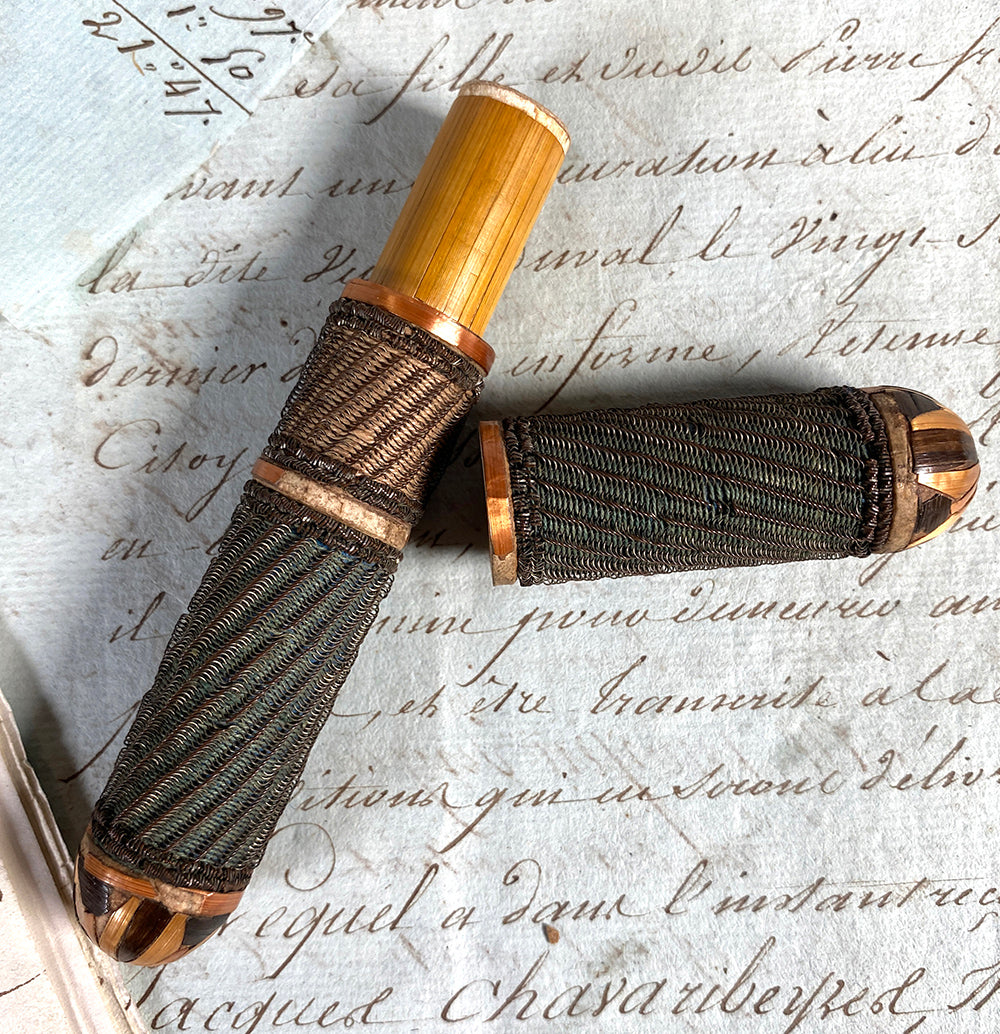 Rare Antique 18th Century French Billet Doux Love Notes Etui, Straw Pa ...