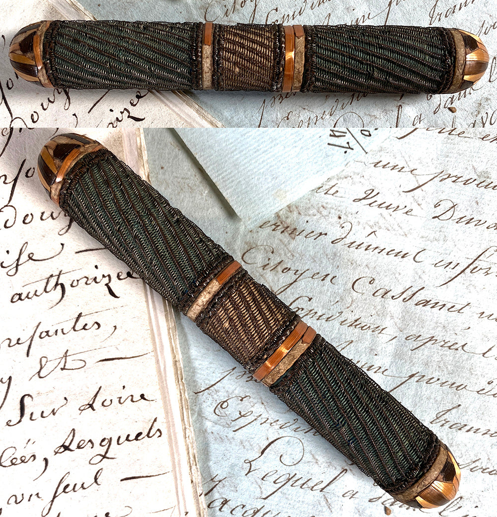 Rare Antique 18th Century French Billet Doux Love Notes Etui, Straw Pa ...