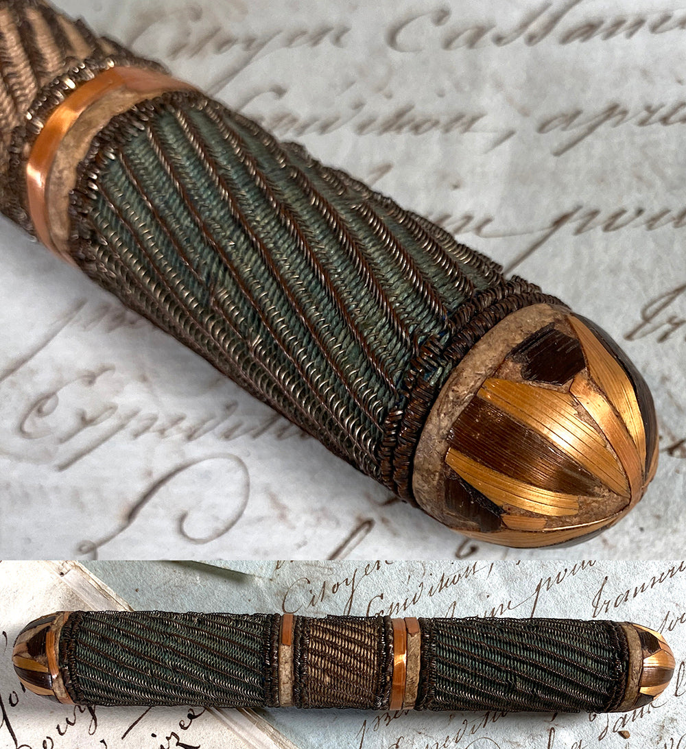 Rare Antique 18th Century French Billet Doux Love Notes Etui, Straw Pa ...