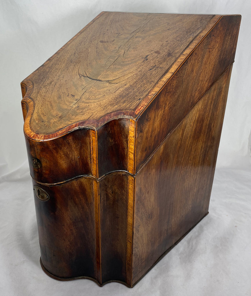 Superb Antique English Cutlery Box, Fitted for Stationery, Writer's Ch ...