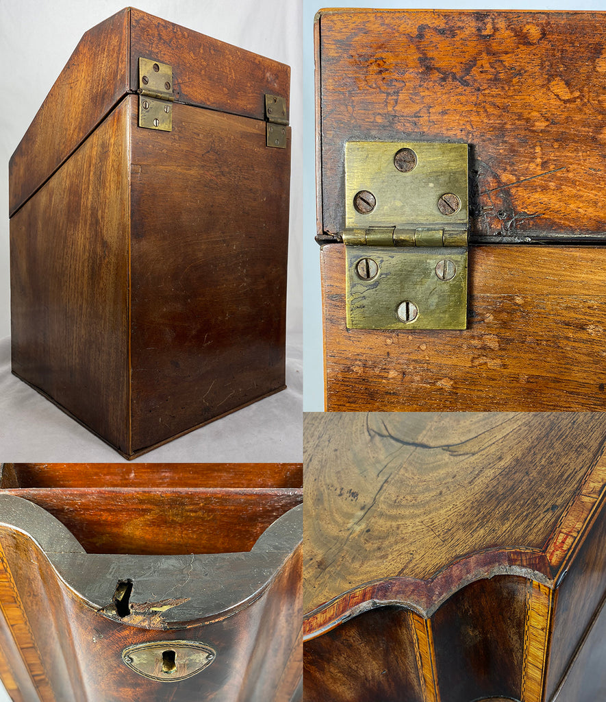 Superb Antique English Cutlery Box, Fitted for Stationery, Writer's Ch ...