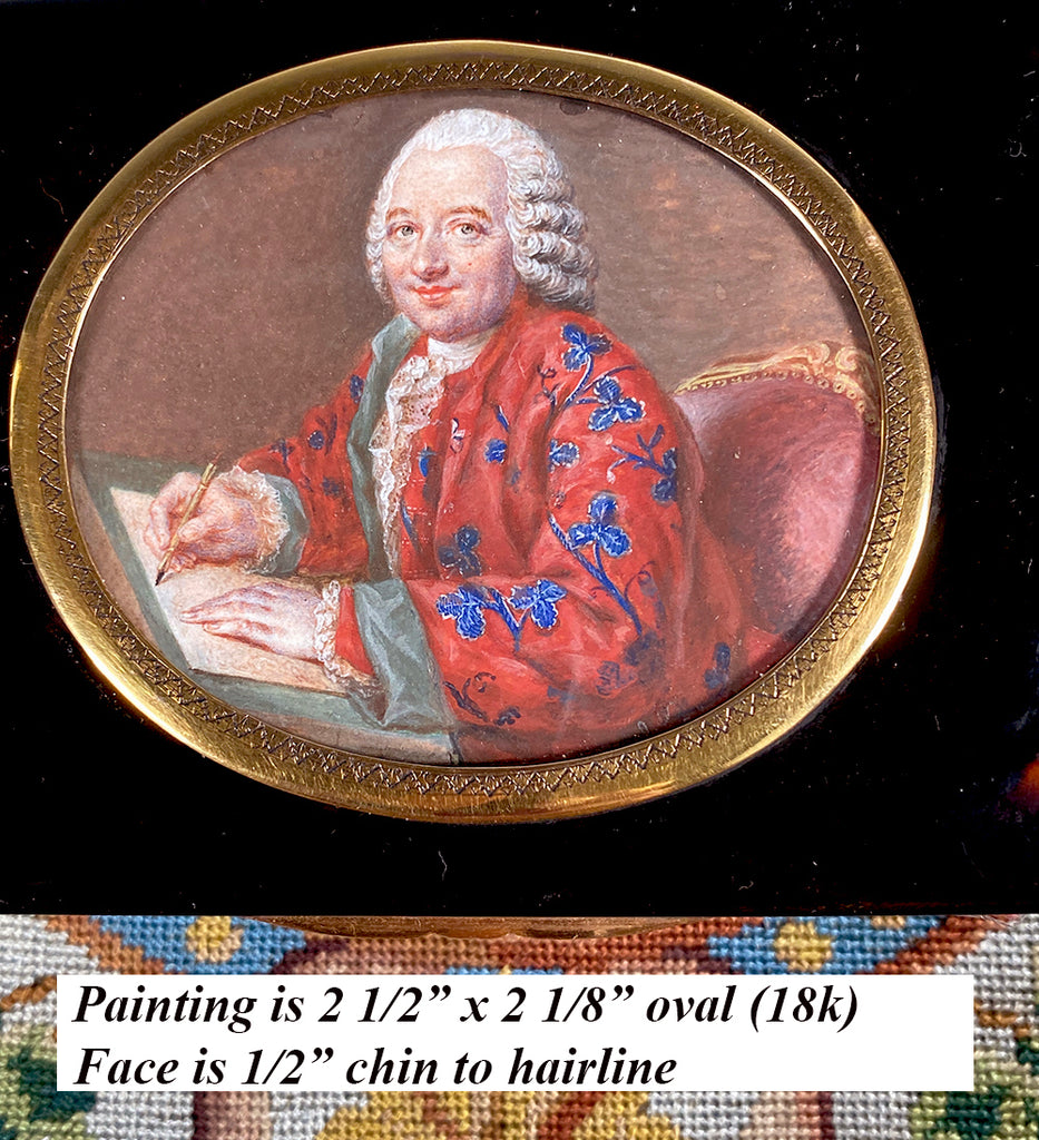 Exceptional 18th Century Portrait Miniature Louis XVI, 18k Gold on Tor ...