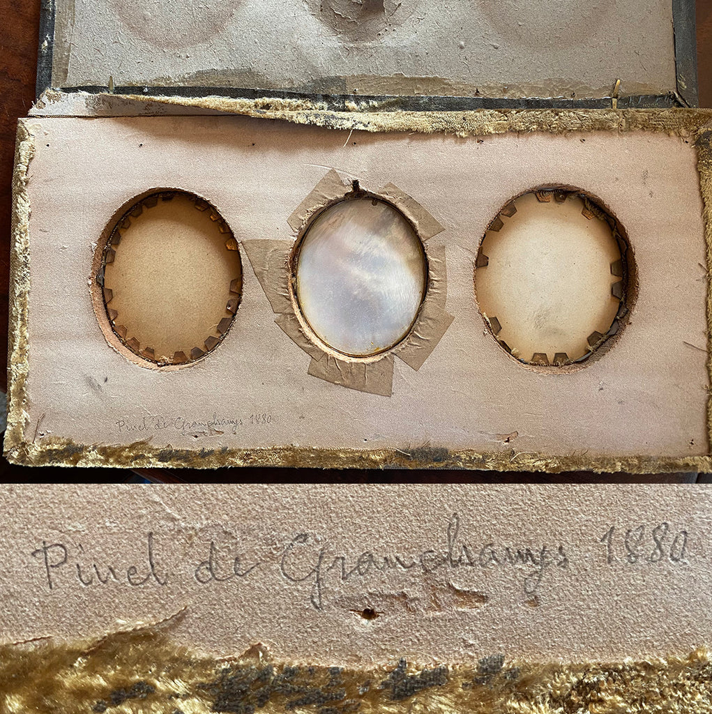 RARE Antique French 3 Generation Impressionist Portrait Miniatures, Ch ...
