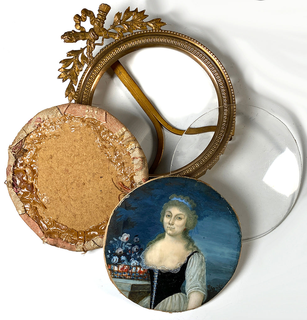 Fine Antique 18th Century French Revolution Portrait Miniature, Royali ...