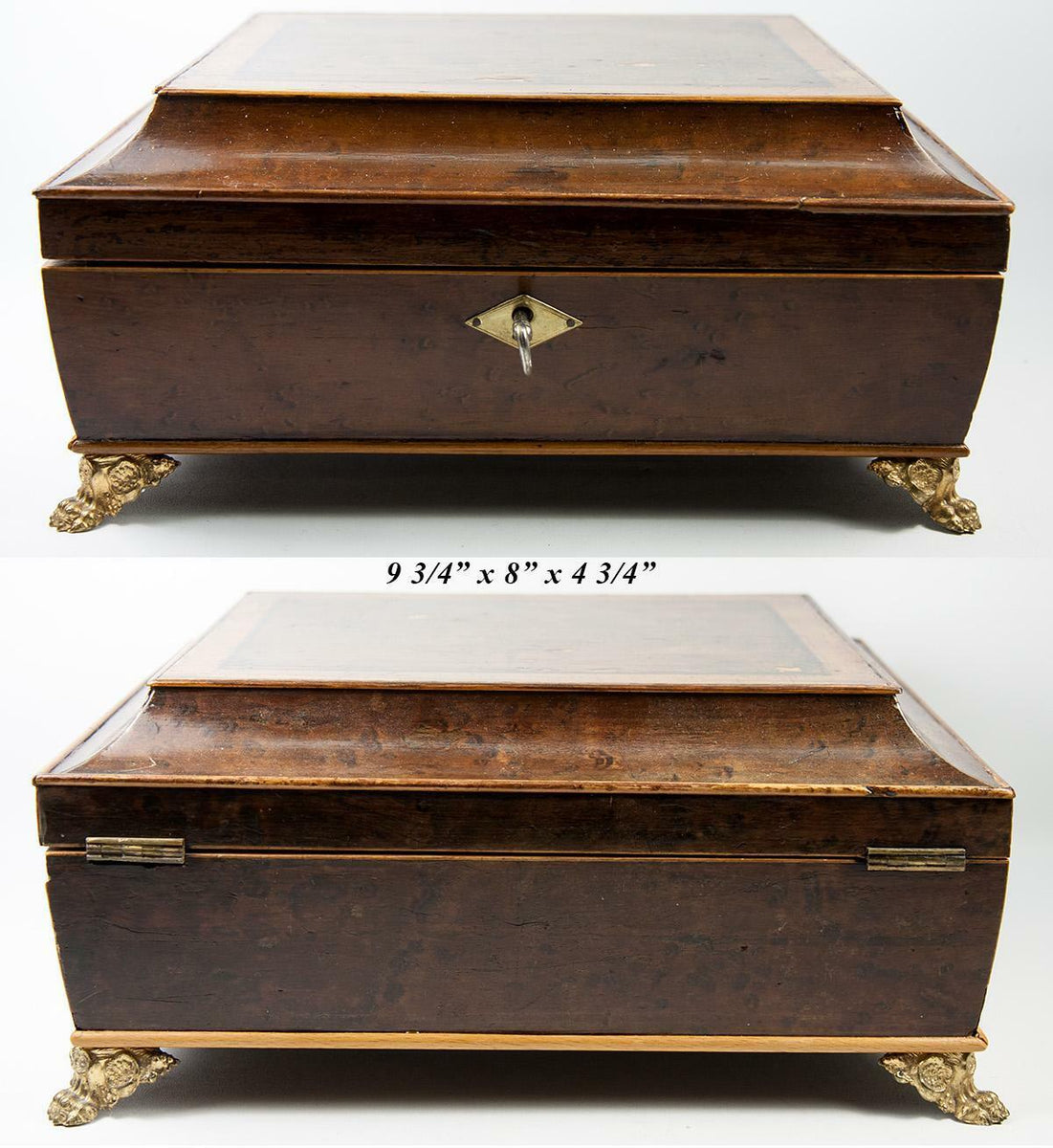 Antique c. 1790-1810 French Empire Gaming or Game Box, Coffret, Chest ...