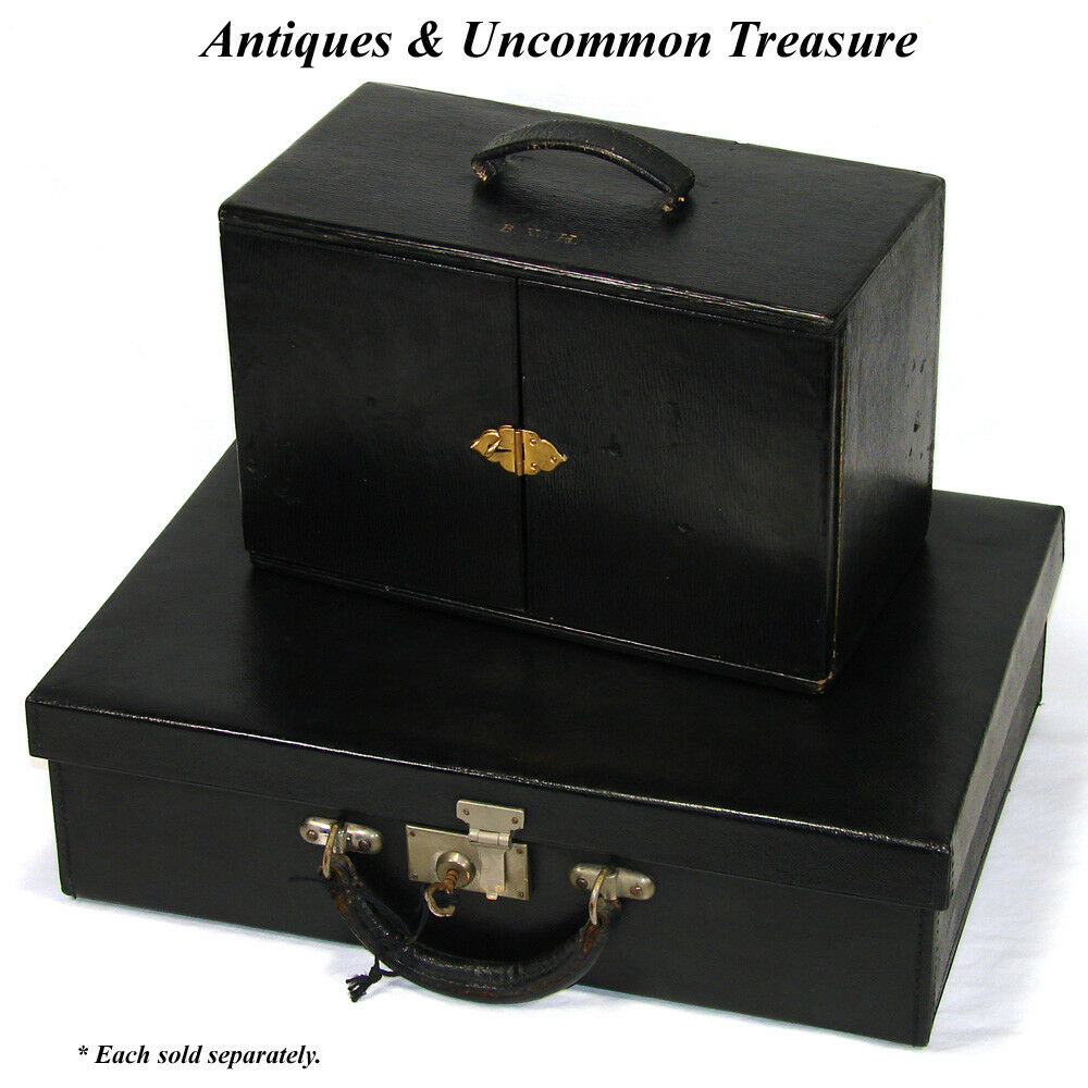 Antique French 16" Trousse d' Voyage, Travel Valise, Case: Sterling Si ...