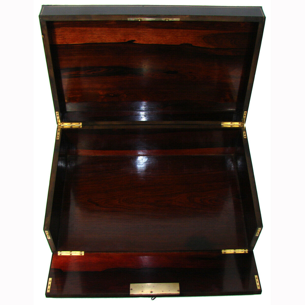 HUGE Antique French 24" Cashmere Chest, Boulle Marquetry - Napoleon II ...