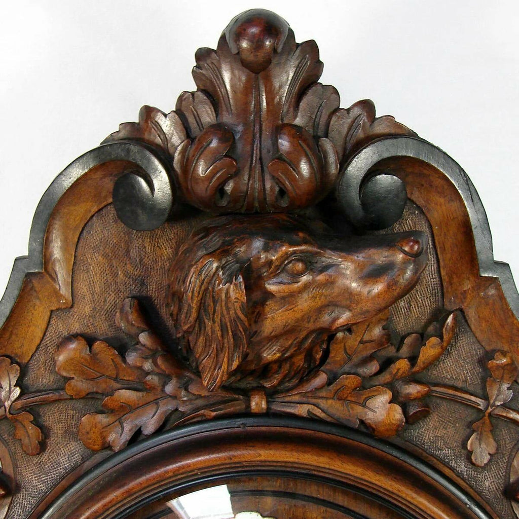 Antique Victorian Era Black Forest Carved 25" Wall or Parlor Clock, Hu ...