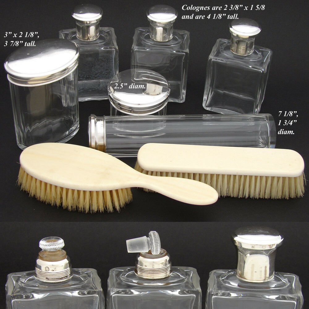 Antique French 16" Trousse d' Voyage, Travel Valise, Case: Sterling Si ...